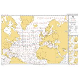 British Admiralty Charts 5124(11) - North Atlantic Ocean Routeing Chart ...