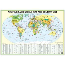 Amateur Radio World Map and Country List - Funk-Weltkarte | freytag ...